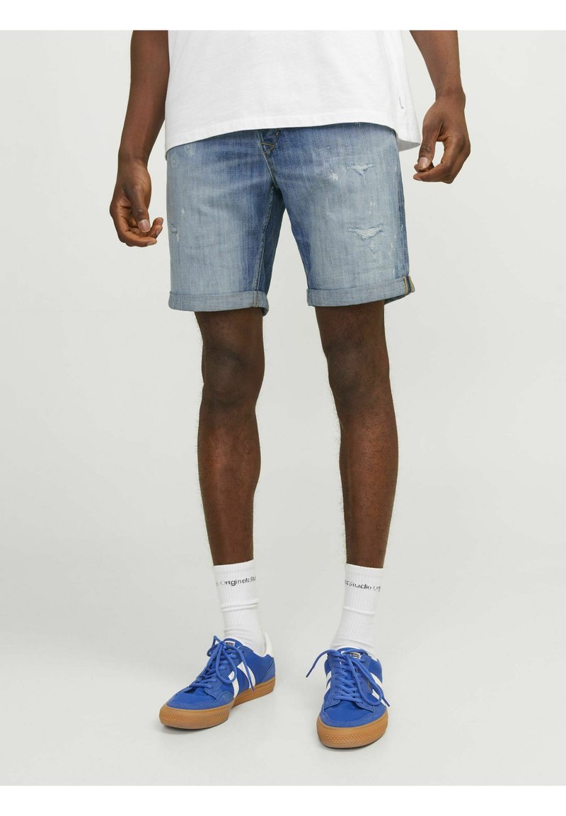Jack & Jones Denim shorts - blue denim - Zalando