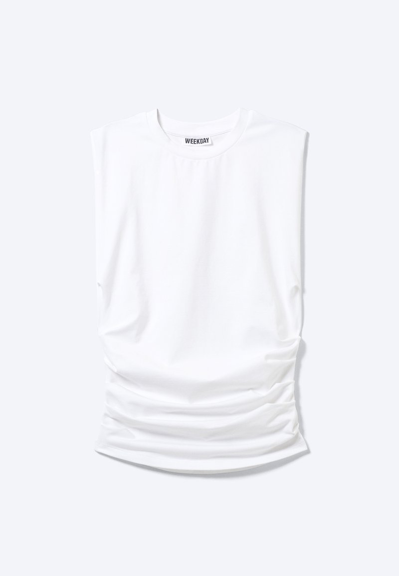 Weekday PLEATED TANK - Top - white/weiß - Zalando