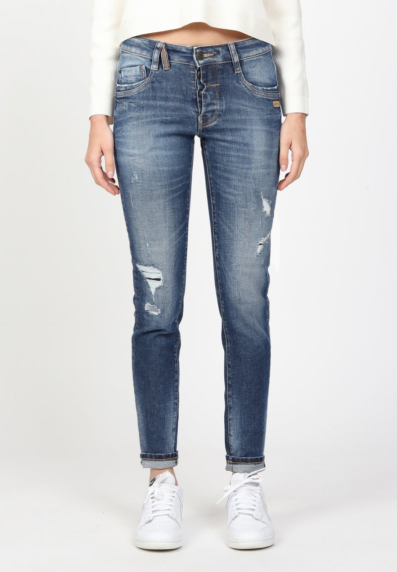 Gang Jeans Slim Fit - worn denim blue/blue denim - Zalando