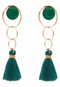 Gemshine YOGA ONYX KREIS QUASTEN - Ohrringe - gold coloured/goldfarben ...