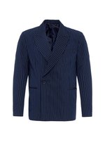 Antioch FEDERICO STRIPED SINGLE BUTTON DOUBLE BREASTED - Sacou - indigo ...