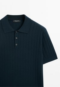 Massimo Dutti Polo shirt - mottled dark blue - Zalando