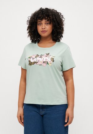 Levi's® Plus LONG SLEEVE BABY TEE - Topper langermet - ecru/black/offwhite - Zalando.no