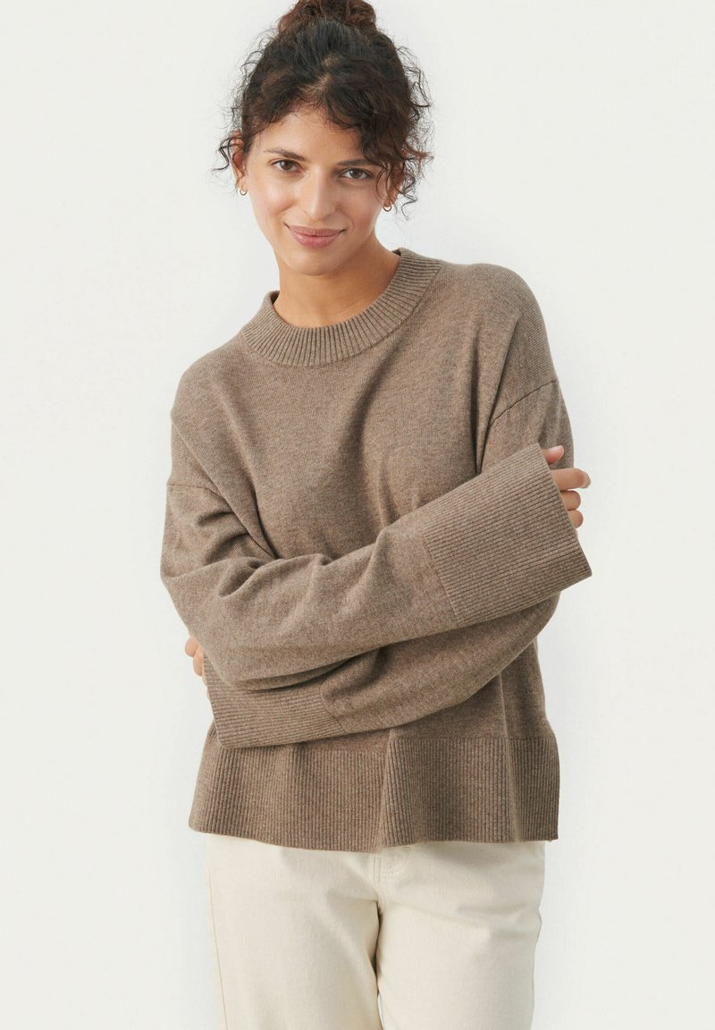 Part Two HELLINAPW - Neule - mink melange/ruskea - Zalando.fi