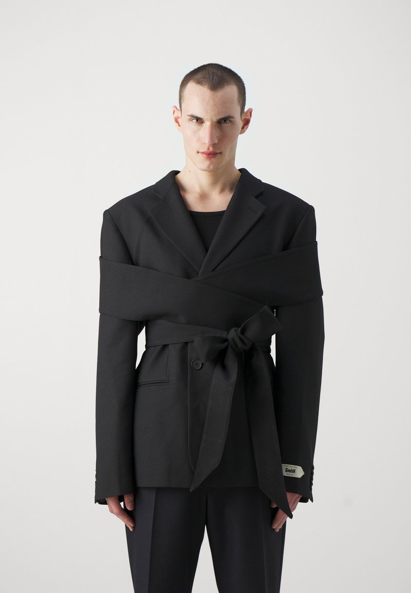 GmbH BLAZER WITH REMOVABLE STOLE - Blazer jacket - black - Zalando