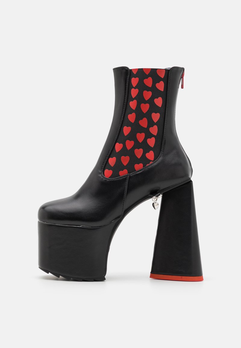 LAMODA BITE ME - High heeled ankle boots - black/red/black - Zalando.ie