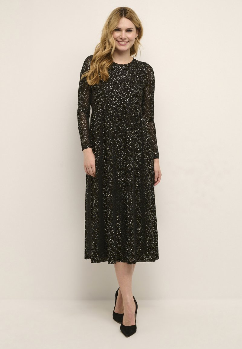 Culture CUMELIDA - Rochie de zi - black gold dot/negru marmorat ...
