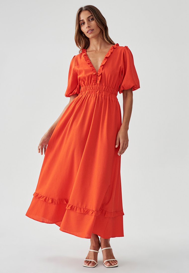 THE FATED SLADE MIDI - Freizeitkleid - coral/rot - Zalando.de