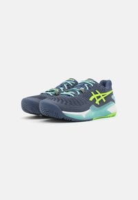 ASICS GEL-RESOLUTION 9 - Padelsko - thunder blue/electric lime/blå ...