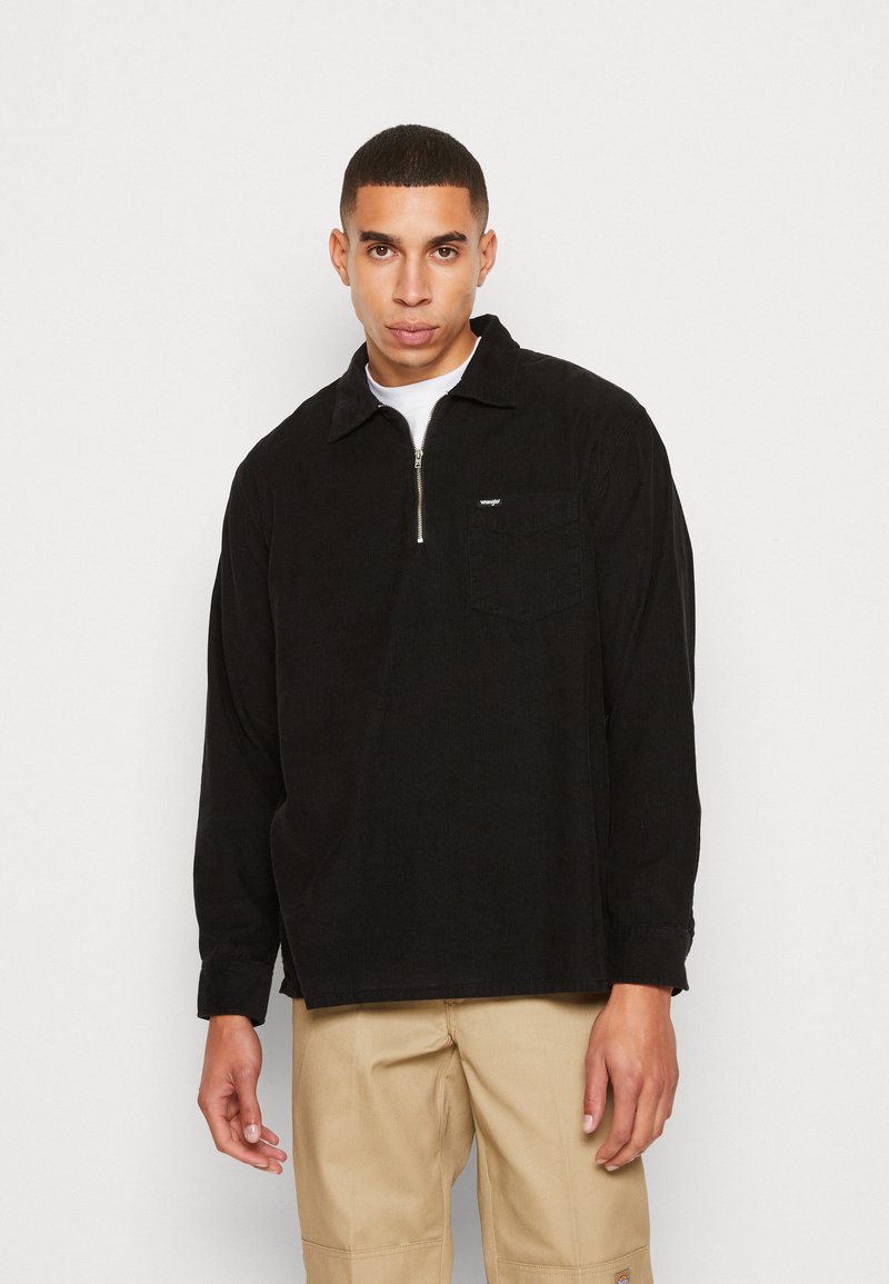 Wrangler HALF ZIP SHIRT CORDUROY - Hemd - black/schwarz - Zalando.de
