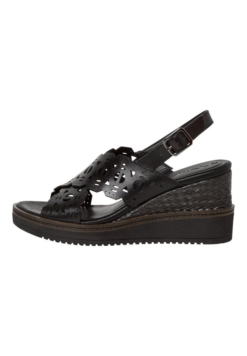 Tamaris Sandály Na Klínu Black černá Zalando Cz