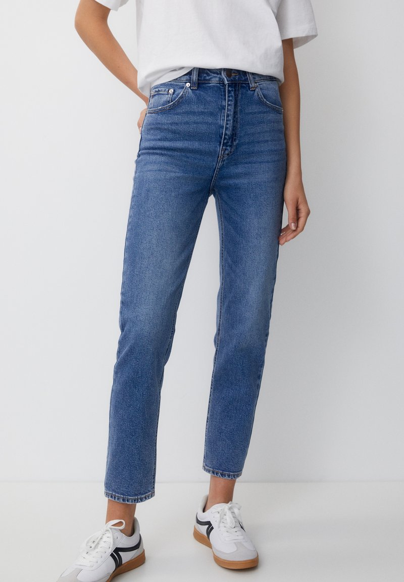 PULL&BEAR BASIC MOM COMFORT - Jean droit - blue denim/denim bleu - ZALANDO.BE