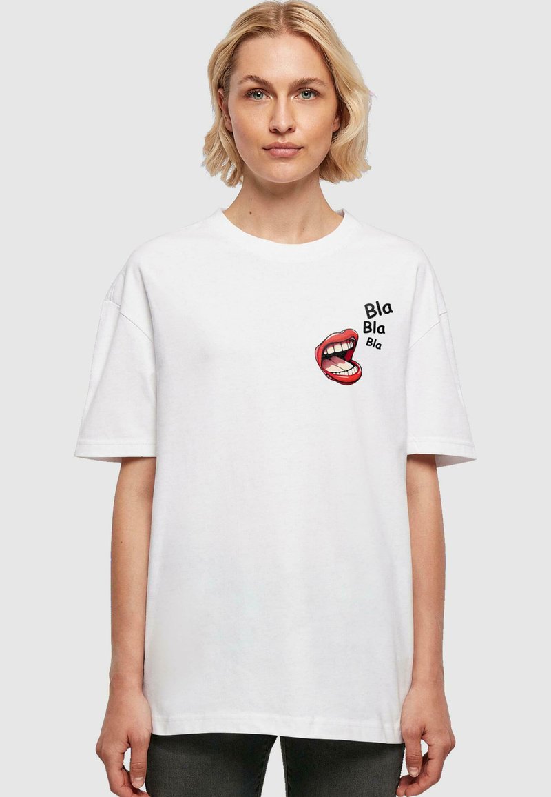 Merchcode BLA COMIC FRIEND TEE - T-Shirt print - white/weiß - Zalando.de