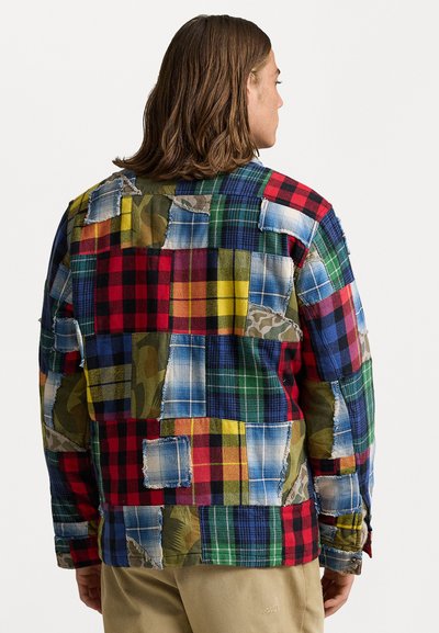 Polo Ralph Lauren PATCHWORK-DESIGN FLANNEL OVERSHIRT - Shirt ...