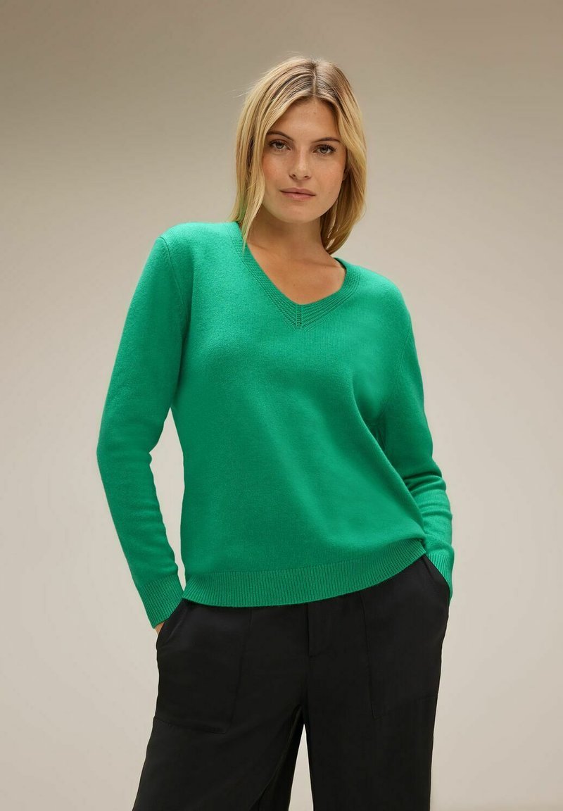 Street One Strickpullover - grün/oliv-meliert - Zalando.de