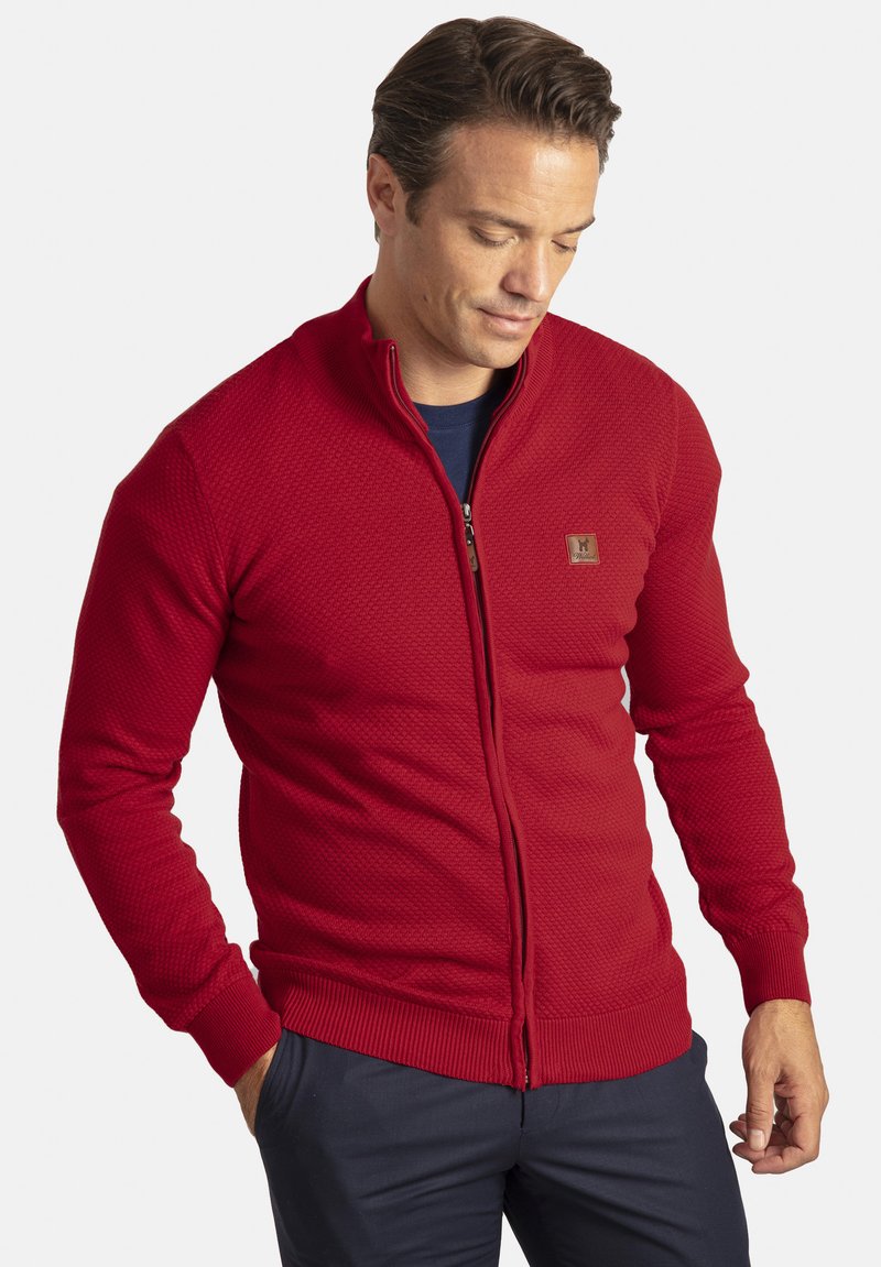 Williot MODERN FIT HONEYCOMB - Gilet - bordeaux - ZALANDO.FR