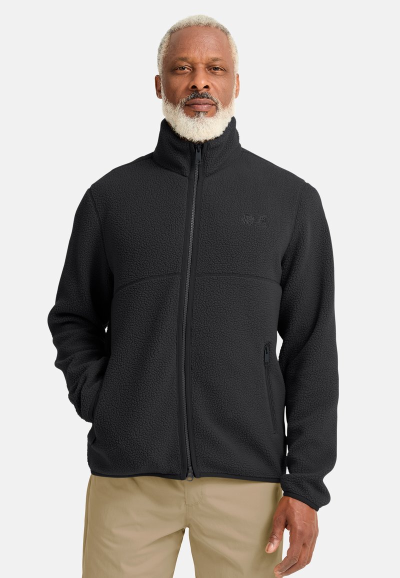Jack Wolfskin LITE CURL FZ M - Fleece jacket - black - Zalando