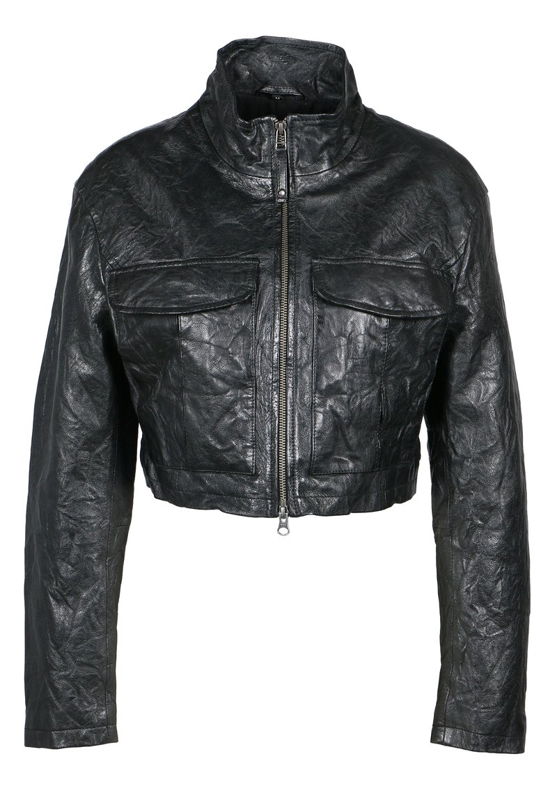 Freaky Nation SHORT FEE - Leren jas - black/zwart - Zalando.nl