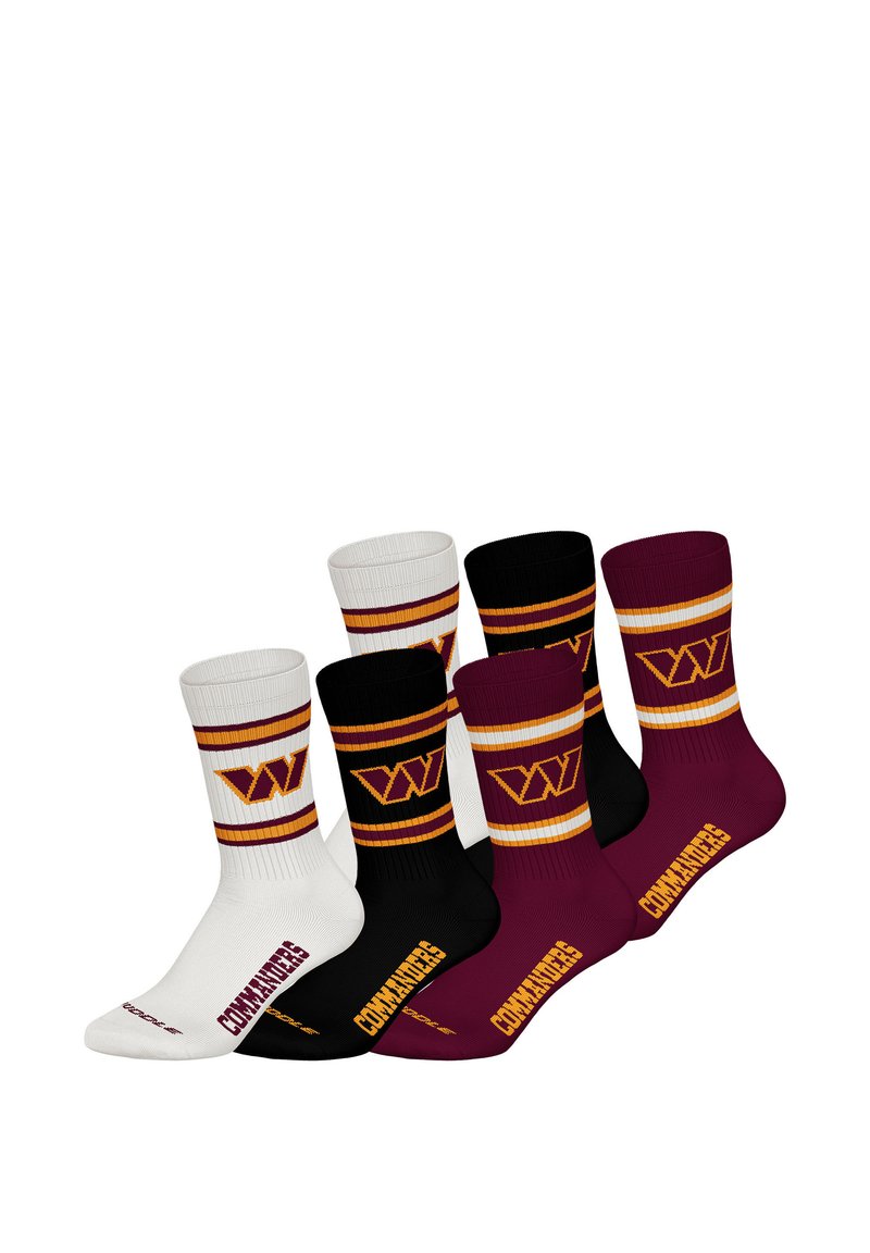 NFL WASHINGTON COMMANDERS 6-PACK - Socks - bur/wht/blk/black - Zalando