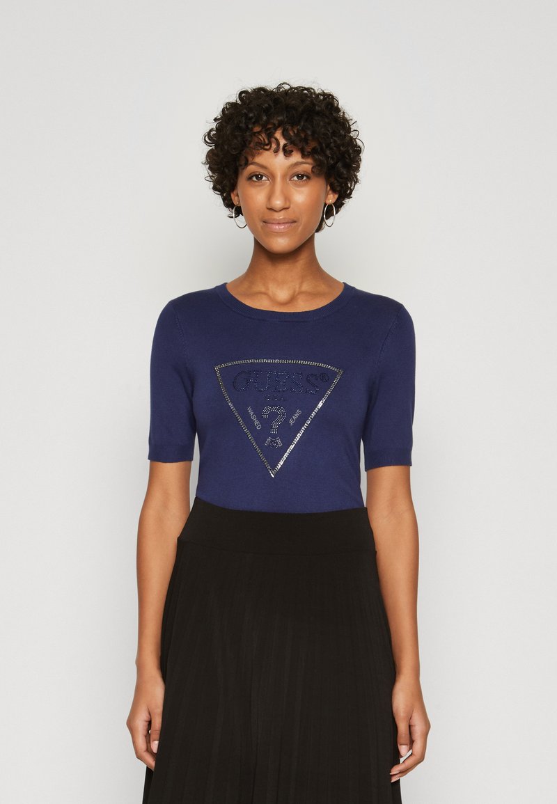Guess KAYLA LOGO - T-shirt con stampa - cave blue/blu - Zalando.it