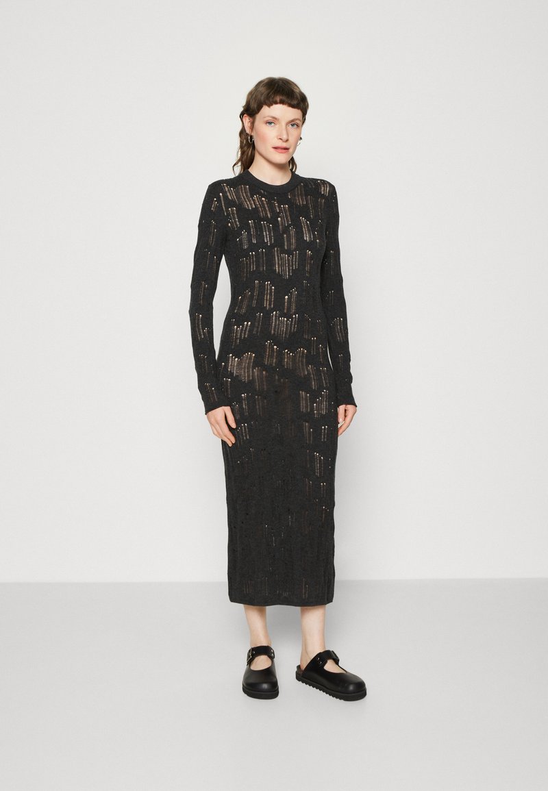 Samsøe Samsøe CALEB DRESS - Vestido de punto - phantom/antracita ...