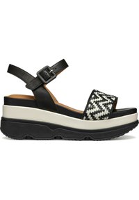 Geox Platform sandals - black papyrus/black - Zalando