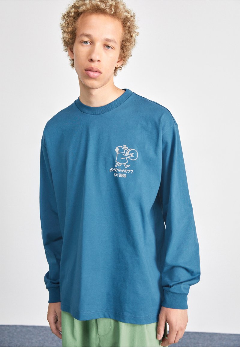 Carhartt WIP DELICIOUS FREQUENCIES - Long sleeved top - prussian blue ...
