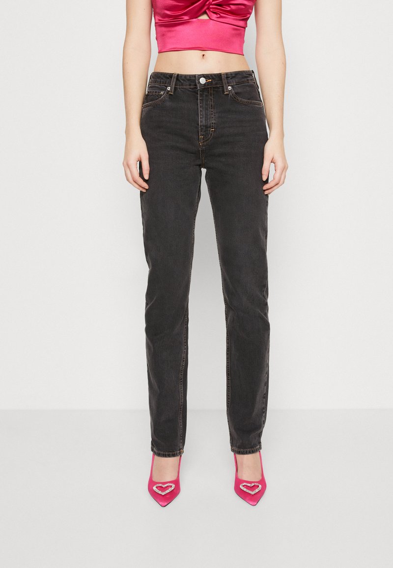Weekday SMOOTH HIGH - Vaqueros slim fit - nuit black/negro - Zalando.es
