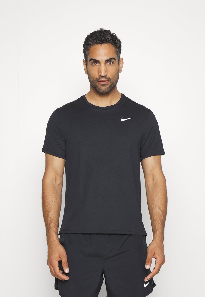 Nike Performance Miler Sports T Shirt Blacksilverblack Zalando