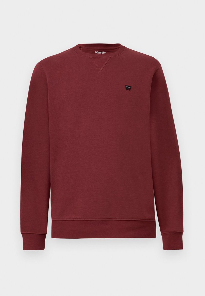 Wrangler SIGN OFF CREW - Sweatshirt - fired brick/mørkebrun - Zalando.no