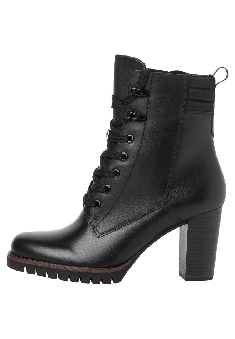 Marco Tozzi Platform ankle boots - black comb/black - Zalando.ie