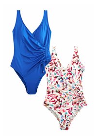 Next 2 PACK TUMMY CONTROL WRAP - Maillot de bain - blue white/bleu ...