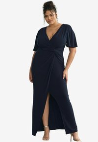 Lipsy SHORT SLEEVE SLINKY - Robe longue - navy blue/bleu - ZALANDO.FR