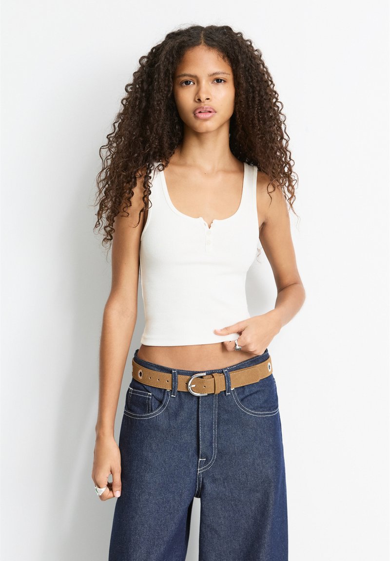 PULL&BEAR STRAPPY - Top - white/weiß - Zalando.at