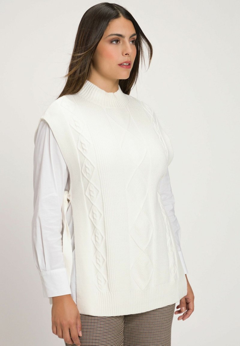 Ulla Popken Striktrøje - white/hvid - Zalando.dk