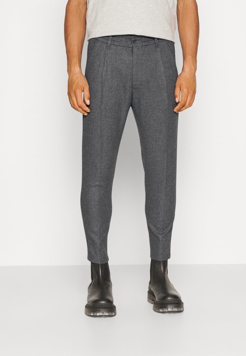 Next NOVA FIDES ITALIAN HERRINGBONE TEXTURED BLEND TAPERED - Chino - grey/gris - ZALANDO.FR
