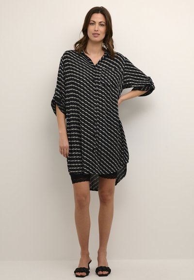 Kaffe KAKARINA AMBER - Vapaa-ajan mekko - black and brown animal print ...