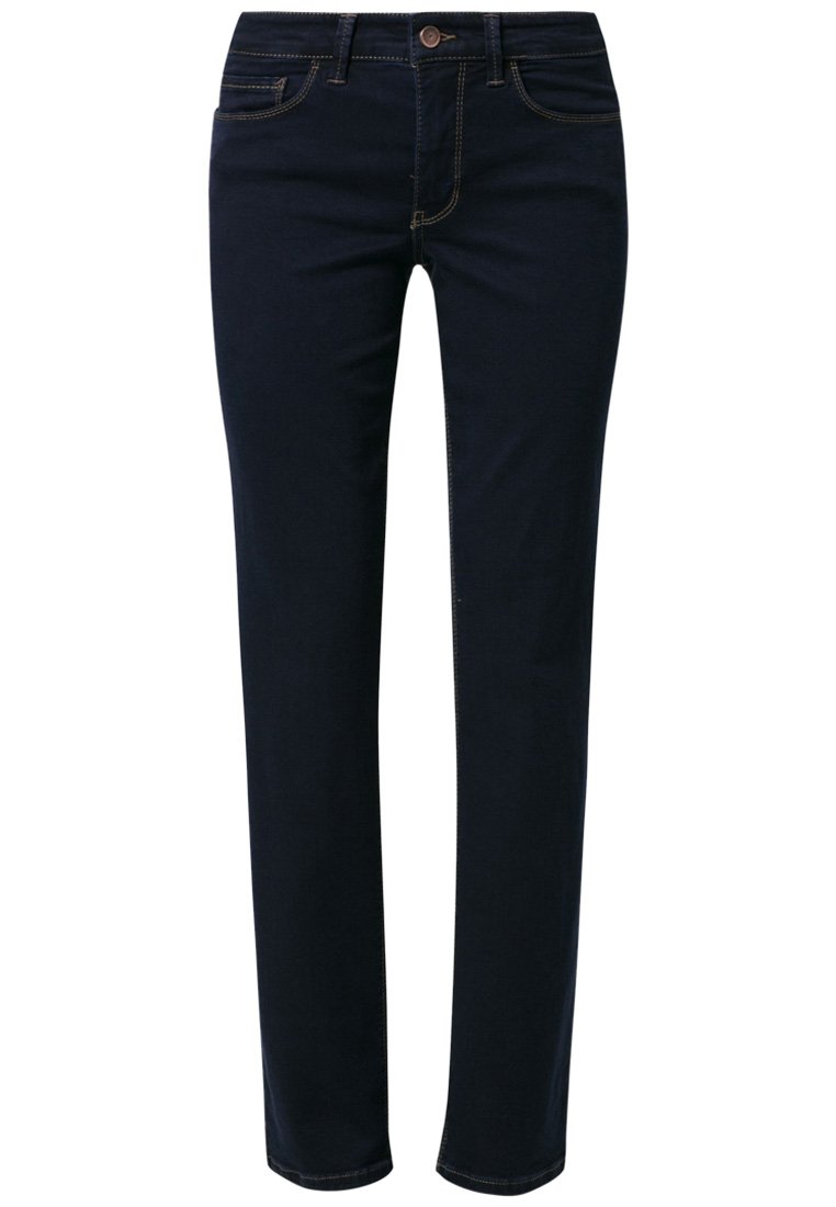 MAC Jeans MELANIE - Jeans Straight Leg - dark rinsed/dark-blue denim ...