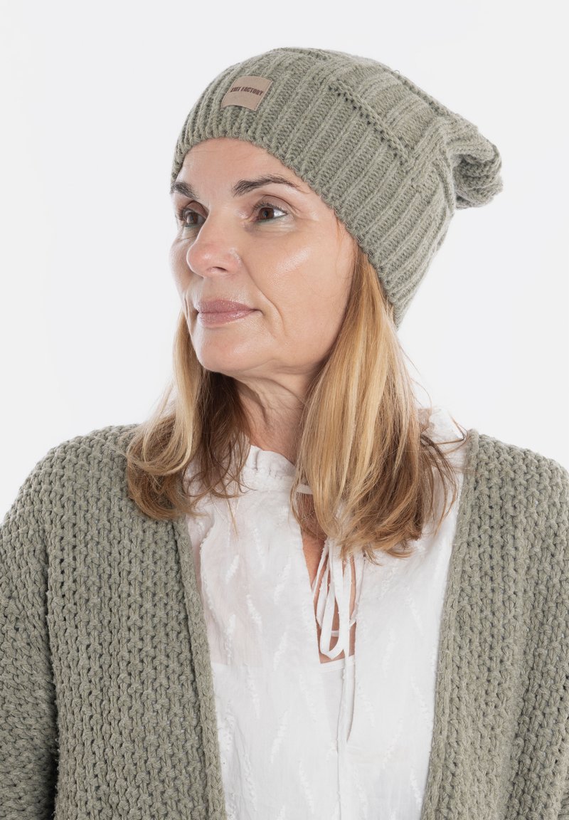 Knit Factory UNISEX - Czapka/ciemnozielony melanż - Zalando.pl