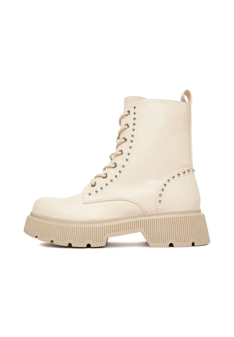 DeeZee Botine cu platformă - creamy/bej marmorat - Zalando.ro