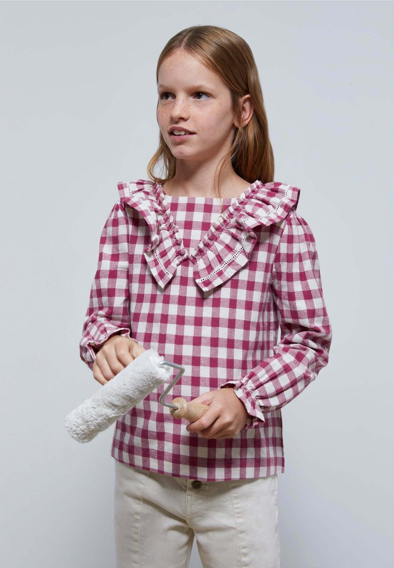 Scalpers RENEE - Bluse - pink check/pink - Zalando.dk