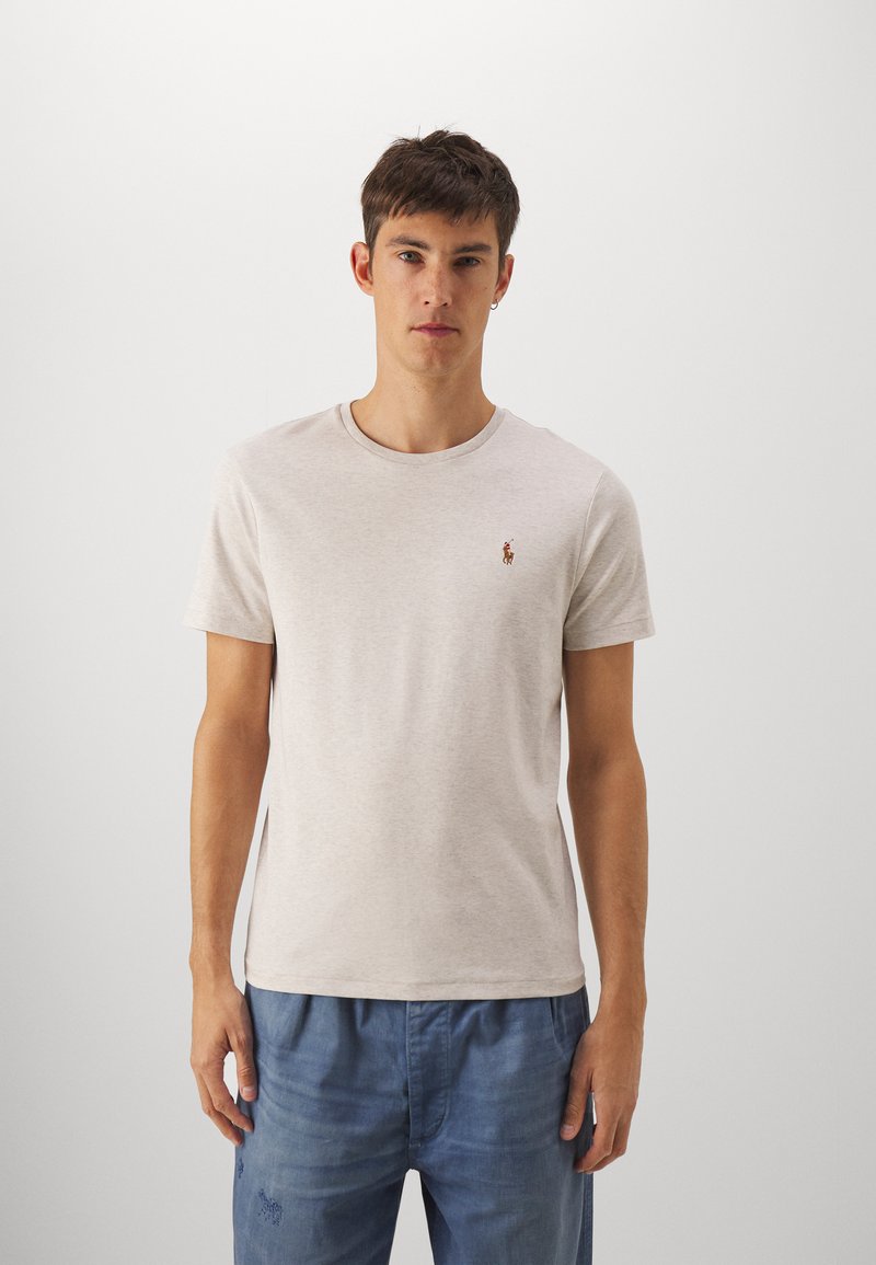 Polo Ralph Lauren CUSTOM SLIM FIT SOFT COTTON T-SHIRT - T-shirt basic - state heather/lichtgrijs ...