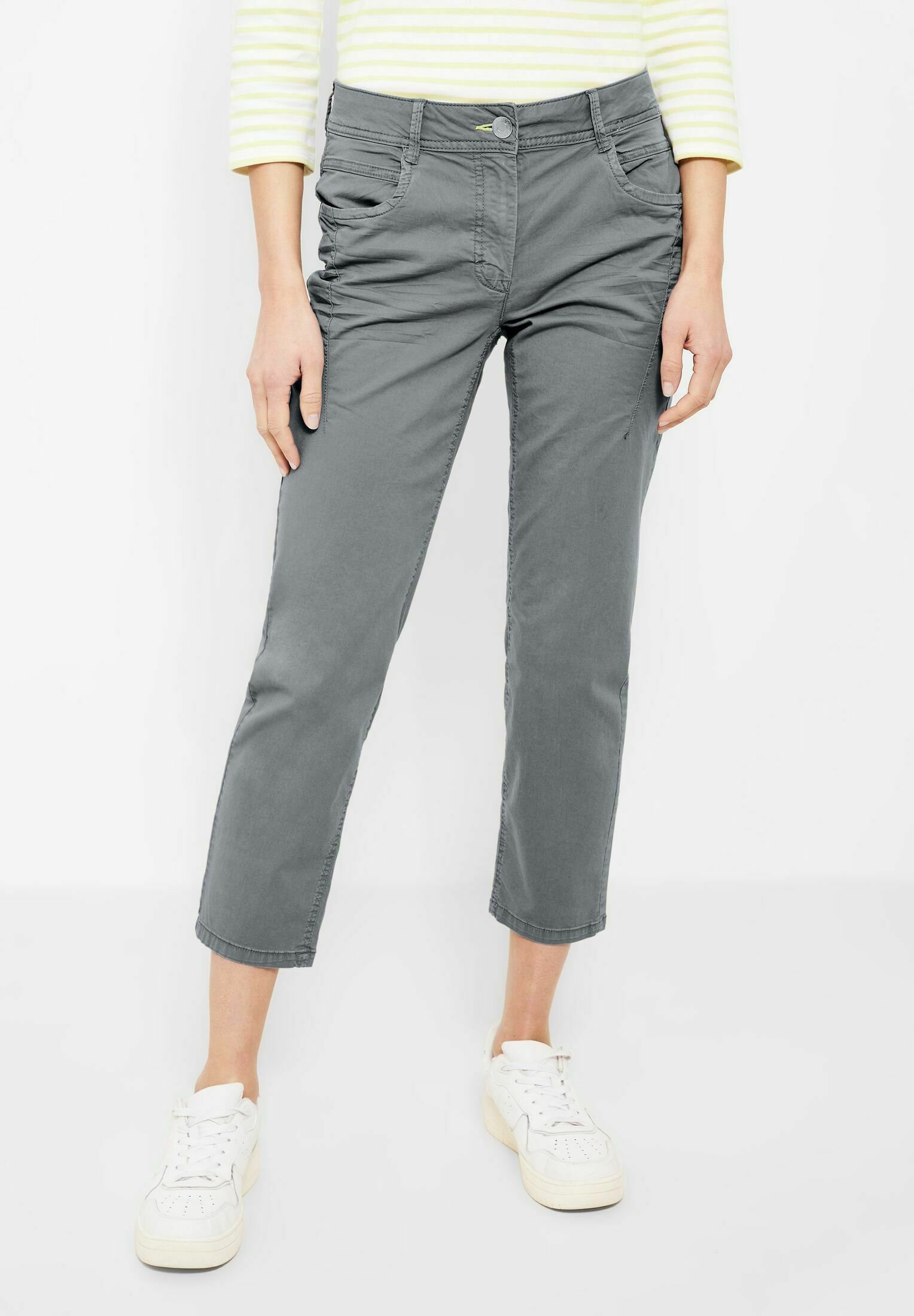 Graue Stoffhose Damen