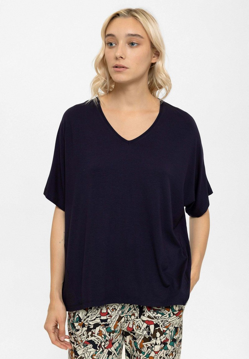 anou anou T-Shirt basic - navy/blau - Zalando.de