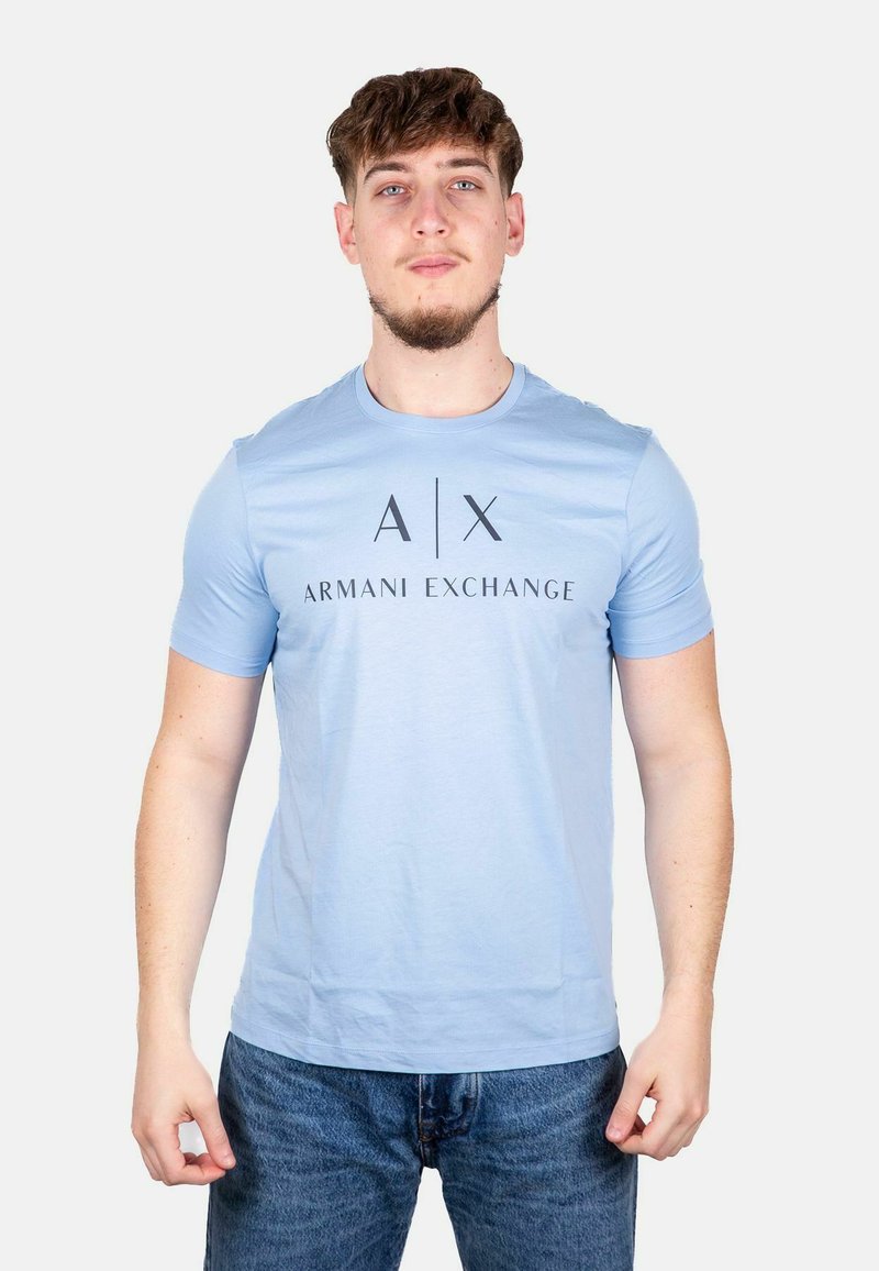 Armani Exchange AX - T-shirt con stampa - avion/celeste - Zalando.it
