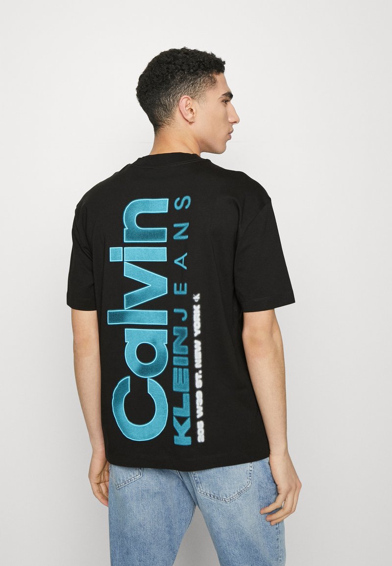 Calvin Klein Jeans Institutional T Shirt Print Black Schwarz
