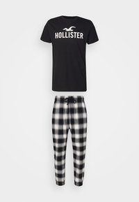 Hollister Co. LOGO GRAPHIC TEE & PANTS - Pyjama set - black - Zalando