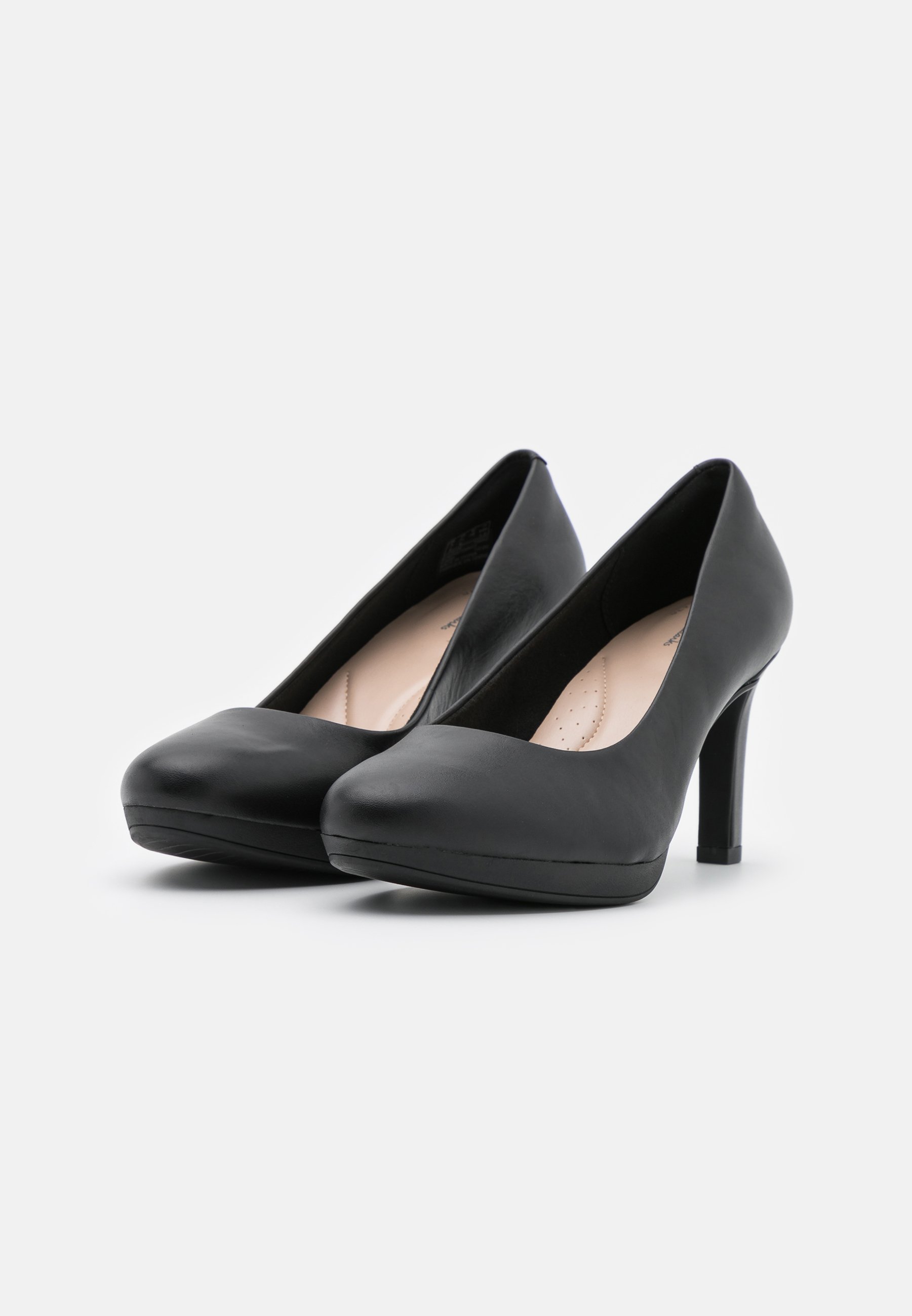 Clarks black high heels store