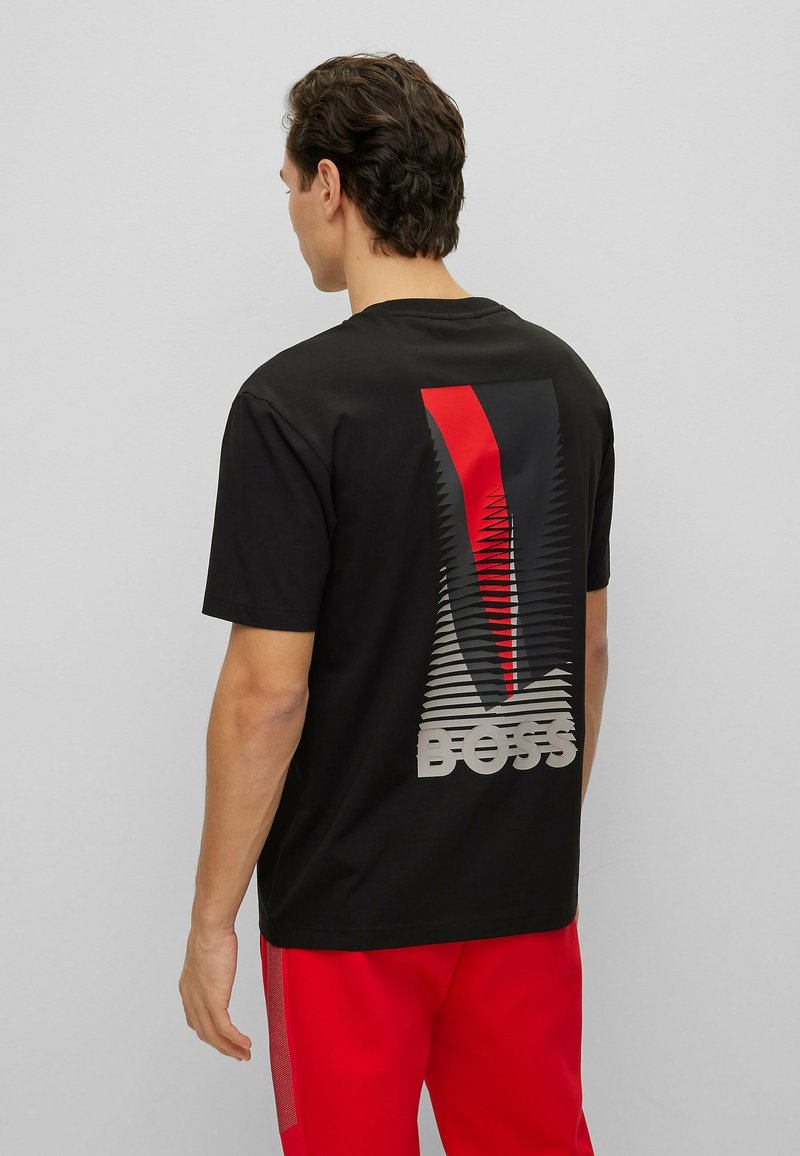 BOSS Print T-shirt - black one/black - Zalando