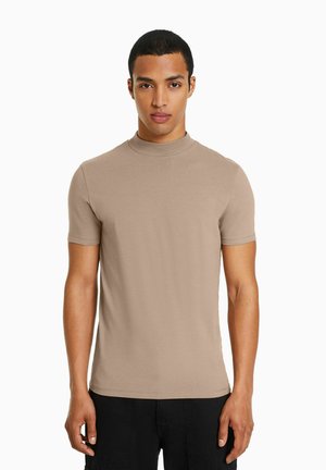 Casual Friday THEIS ZIPPER - T-Shirt basic - burnt olive/tanne - Zalando.ch
